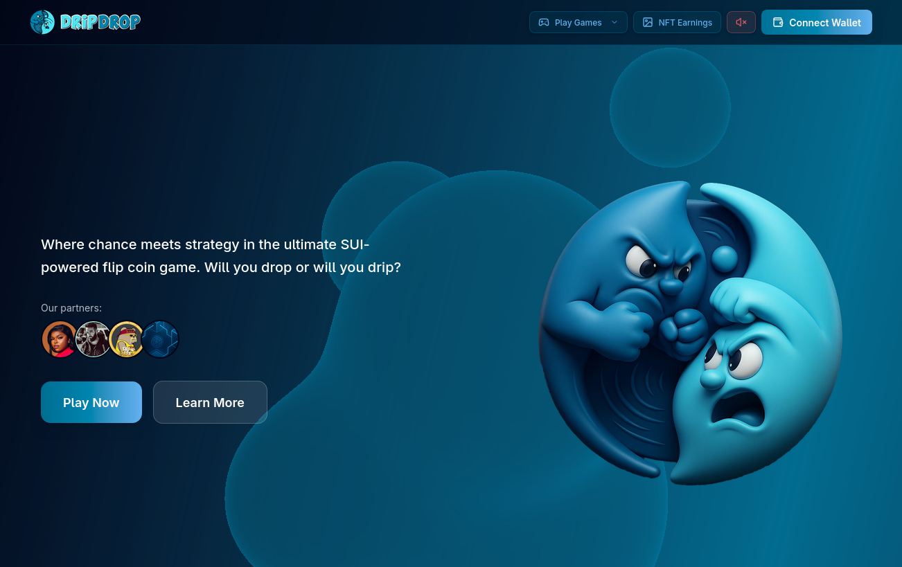 DripDrop Game - SUI Blockchain Coin Flip Game | Win SUI Tokens